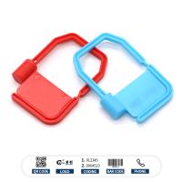 China Plastic Padlock Seal 41x62x4mm Tamper Proof Security Lock for Clothing Bags for sale