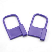 China PP Plastic Padlock Security Seal 21.5x31.5mm One-Time Fixed Length for Handbags Bags for sale