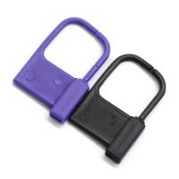 China PP Plastic Padlock Security Seal 21.5x31.5mm One-Time Fixed Length for Handbags Bags for sale