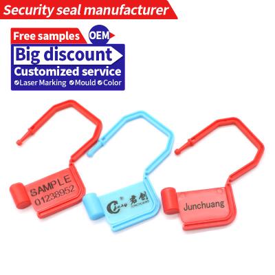 China Industrial Padlock Type Security Seal PP 41x62mm Luggage Padlock Seal for Supermarket for sale