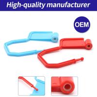 China Industrial Padlock Type Security Seal PP 41x62mm Luggage Padlock Seal for Supermarket for sale