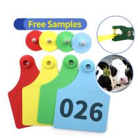 China JCET045 TPU Cattle Ear Tags for Pig Goat Sheep Animal Identification 75mm x 45mm for sale