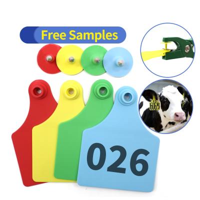China JCET045 TPU Cattle Ear Tags for Pig Goat Sheep Animal Identification 75mm x 45mm for sale