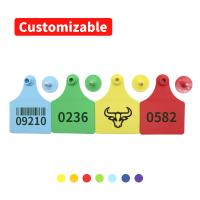 China JCET045 TPU Cattle Ear Tags for Pig Goat Sheep Animal Identification 75mm x 45mm for sale