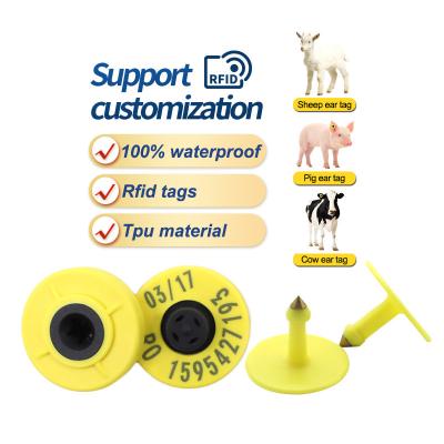 China JCET010 NFC Animal Ear Tag for Cattle Sheep Pig Custom TPU RFID Livestock Tag for sale