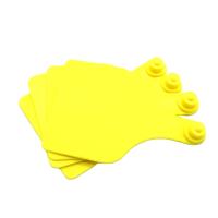 China JCET006 Yellow TPU Cattle Ear Tags with Logo Blank for Livestock Management for sale