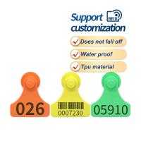 China JCET027 TPU 134.2kHz Hitag S256 RFID Animal Ear Tag for Cattle Sheep Rabbit for sale