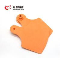 China JCET007 Three Color Livestock TPU Cattle Ear Tags 134.2kHz RFID for Animal Identification for sale