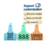 China RFID TPU Animal Livestock Electronic Ear Tag JCET020 with Serial Number for Goat Sheep for sale