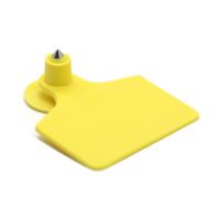 China JCET023 13.56 MHz RFID Cattle Ear Tag Big Size Yellow for Livestock Tracking for sale