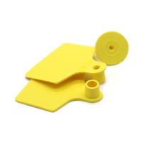 China JCET023 13.56 MHz RFID Cattle Ear Tag Big Size Yellow for Livestock Tracking for sale