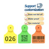 China JCET026 Small UHF Ear Tags for Sheep Ovine Alpaca One Piece 30mm Livestock Identification for sale