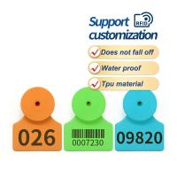 China JCET029 RFID TPU Animal Ear Tag for Sheep Goat Livestock Identification 2 Piece Set for sale