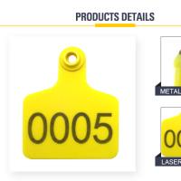China TPU Animal Ear Tag for Cattle Sheep Goat Livestock Management Laser Printing Custom Logo for sale