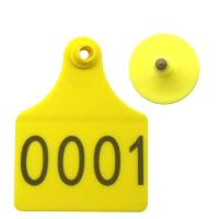 China TPU Animal Ear Tag for Cattle Sheep Goat Livestock Management Custom Printing Red Yellow Green for sale
