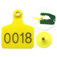China JCET TPU Cattle Sheep Ear Tag with Laser Numbering Custom Logo 134.2kHz RFID Option for sale
