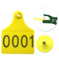 China JCET TPU Cattle Sheep Ear Tag with Laser Numbering Custom Logo 134.2kHz RFID Option for sale