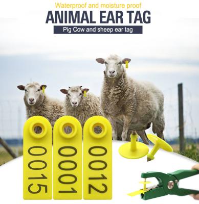 China TPU Livestock Ear Tag JCET003 with Laser Numbering for Cattle Sheep Pig for sale