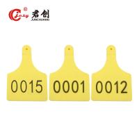 China JCET001 Cattle Combined Ear Tag for Animal Identity Management TPU RFID LF HF UHF 134.2kHz for sale