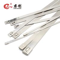 China Self Locking Stainless Steel Cable Tie JCST004 304 316 Strapping Seal 550C for sale