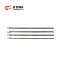 China JCSS005 Embossed Metal Strap Seal High Security One Time Use Tinplate 150x4.5mm for sale