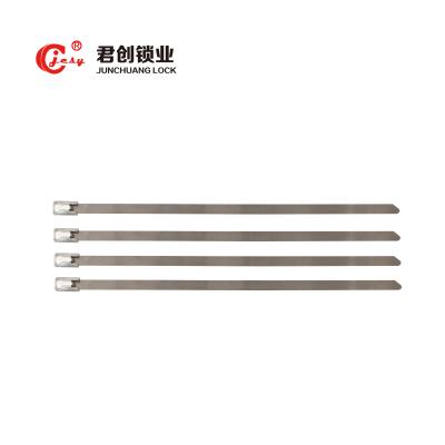 China JCSS005 Embossed Metal Strap Seal High Security One Time Use Tinplate 150x4.5mm for sale