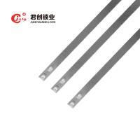 China Tinplate Metal Strip Seal 192x7mm Numbered Iron Security Seal Edge Curled Disposable for sale