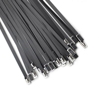 China Stainless Steel Cable Tie Self-Locking Reusable SS Cable Ties 304 Grade 100pcs per Bag for sale