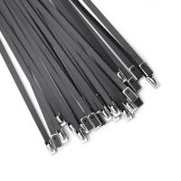 China Stainless Steel Cable Tie Self-Locking Reusable Military Style 304 SS 4.6mm Width for sale