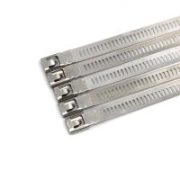 China Stainless Steel Cable Tie Self-Locking Metal Tie 4.6mm Width 200mm Length for Outdoor Use for sale
