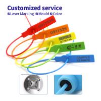 China JCPS007 Metal Inserted Plastic Security Self-locking Seal 20cm 2mm for Logistics for sale