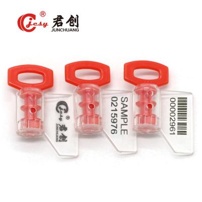 China Self Locking Disposable Plastic Meter Seal JCMS005 25x21.7mm PC+ABS Security Seal for sale