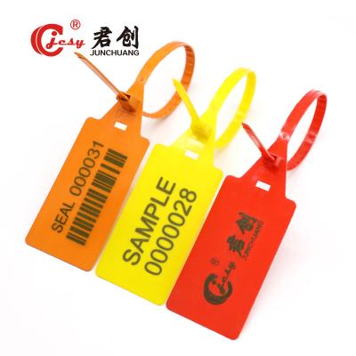 China Tamper Proof Plastic Safety Seal Numbered Security Tag 460mm for Bags for sale