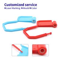 China PP Plastic Padlock Tag Anti Theft Security Seal 41x62x4mm Custom Color for sale