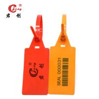 China JCPS102 Container Plastic Seal Tamper Proof Pull Tight Plastic Label Seal for sale