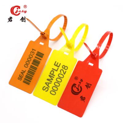 China JCPS102 Container Plastic Seal Tamper Proof Pull Tight Plastic Label Seal for sale