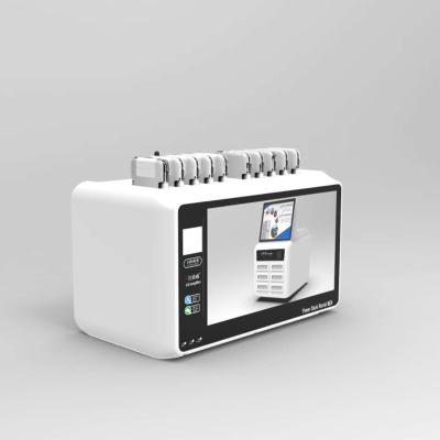 China New trending products innovation of 2021 public places sharing power bank rental charging stations with 12.5 inch advertising LCD screen for sale