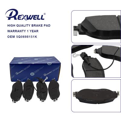 China New Genuine OEM 5Q0-698-151-K Ceramic Front Brake Pads W/Sensor Brake Systems Spare Parts for VW Passat AUDI Skoda 5Q0698151K for sale