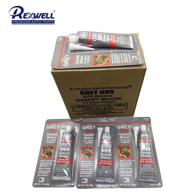 China March Sale Auto Spare Parts Glue For ABRO BRAND GREY 999 RTV Silicone Instant Gasket Maker Sealant Adhesive Sensor Safe Car for sale