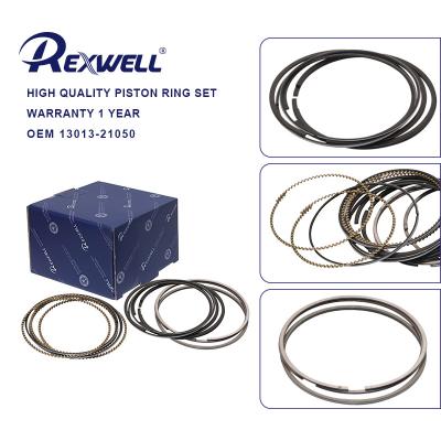 China New Custom Engine Parts 1NZ 2NZ 0.50-020 (1.2x1.2x2.0 75.00MM) 13011-21050 13013-21050 Piston Rings For Toyota Corolla Yaris 1.3 1.5L for sale
