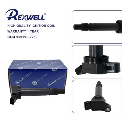 China Automotive Spare Parts Auto Car Engine Ignition Coils 90919-02250 For Toyota Land Cruiser Camry Corolla High Performance Coil for sale