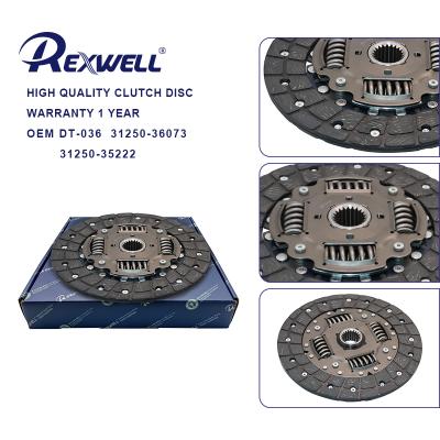 China 31250-36073 31250-35222 DT-036 Clutch Disc For Toyota Hiace Hilux 2L 225*150*21 for sale