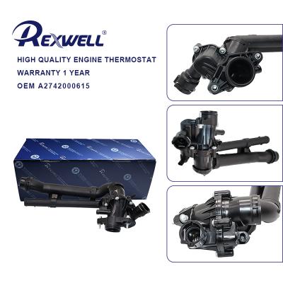 China A2742000615 2742000015 2742000615 2742003300 Automotive Engine Coolant Thermostat Housing Assembly For Mercedes Benz W205 W212 W213 X204 W448 for sale