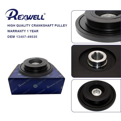 China 13407-46020 Auto Engine Crankshaft Harmonic Balancer Pulley For Toyota Crown Supra Lexus for sale