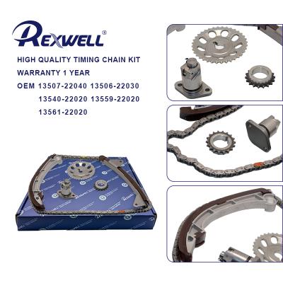 China 13507-22040 13506-22030 13540-22020 13559-22020 13561-22020 Car Engine Timing Chain Kit For Toyota Corolla ZZE122 for sale