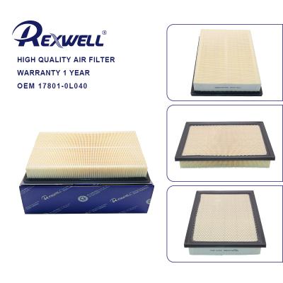 China Rexwell Auto Engine Accessories Car Air Filter Fits For Toyota HILUX Pickup Revo 17801-0L040 for sale