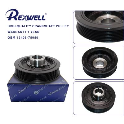 China 13408-75050 13408-75040 13408-0C030 13408-0C020 Crankshaft Pulley For Toyota Hiace Van Cummuter Hilux Land Cruiser Tacoma 2TR for sale