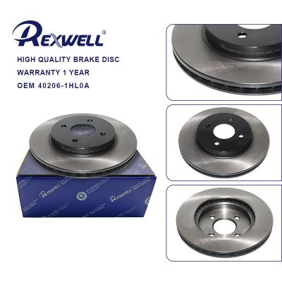 China 40206-1HL0A 40206-1HL0B 40206-3U800 Brake Disc Rotor for Nissan Sunny Tiida Almera for sale