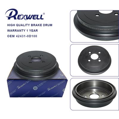 China 42431-0D100 42431-0D120 42431-0D130 Brake Drum for Toyota Yaris Vios NCP15# NSP15# for sale