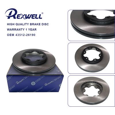China 43512-26190 Brake Disc Rotor for Toyota Hiace 2005-2009 for sale